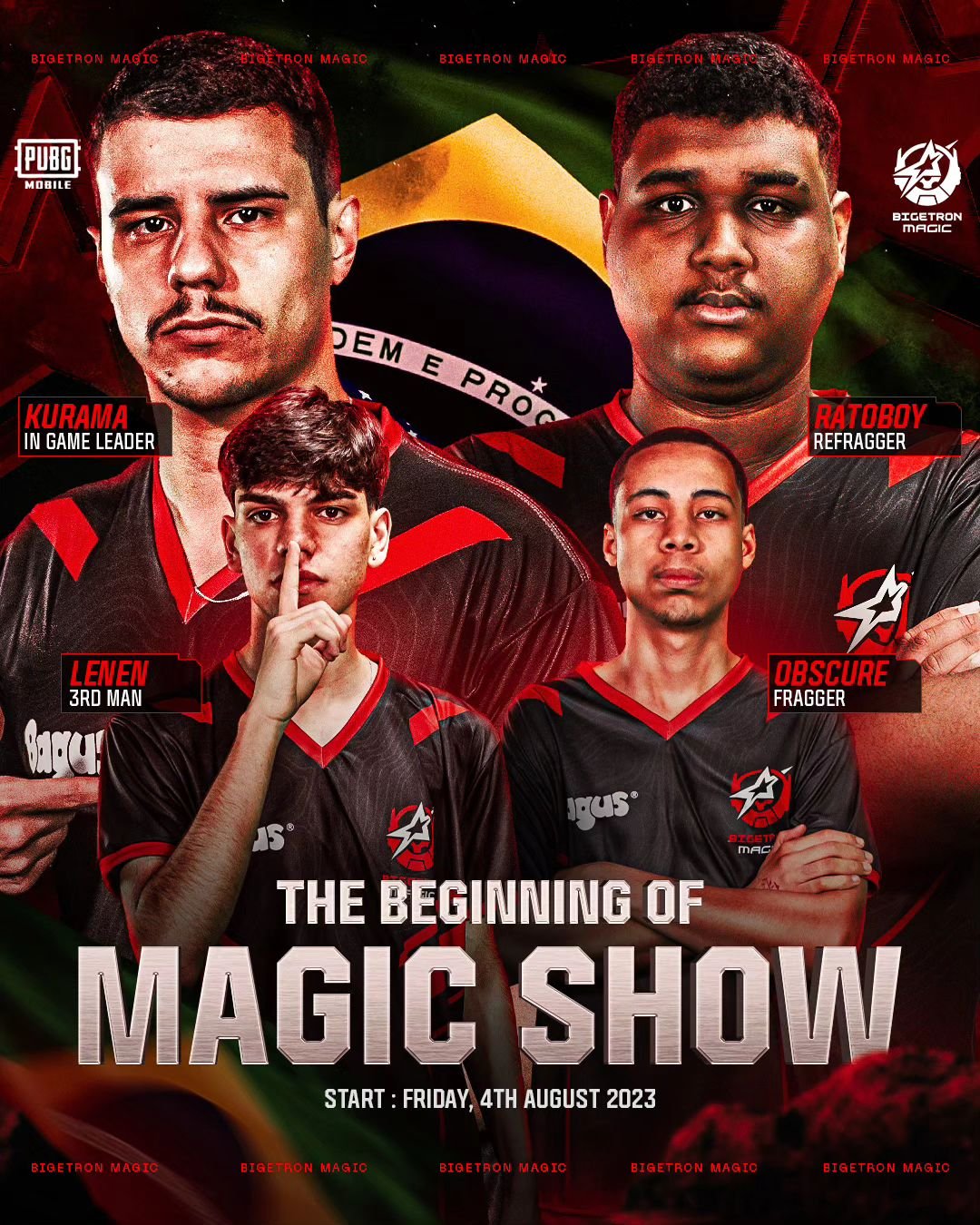 Bigetron Esports e Magic Squad anunciam equipe de PUBG Mobile